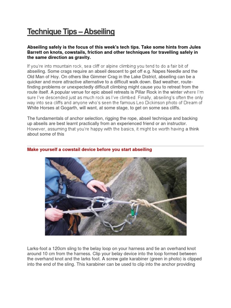 Abseiling | Rope | Knot | Free 30-day Trial | Scribd