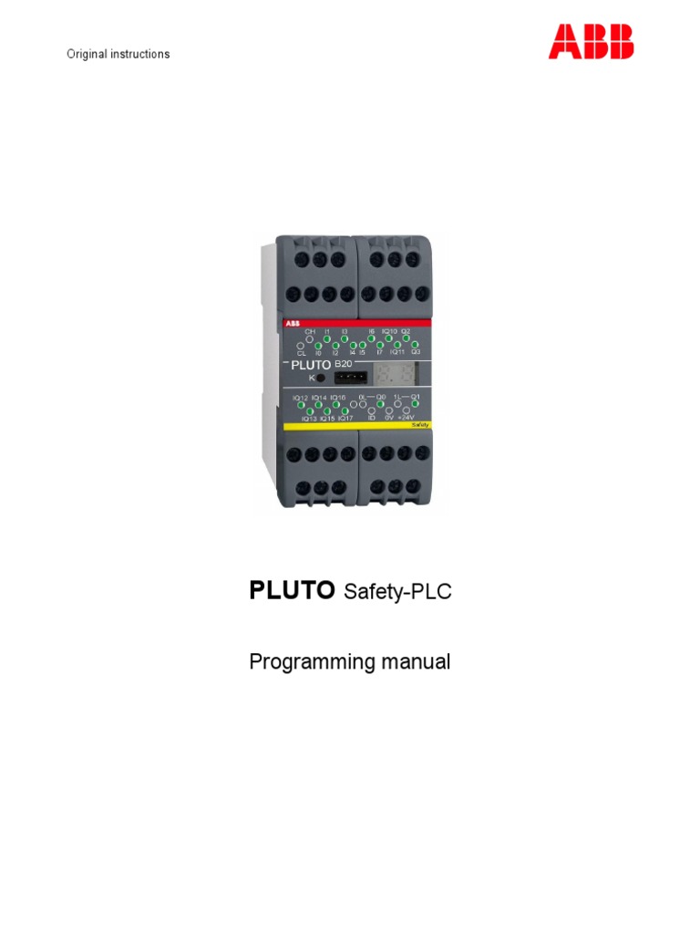 Pluto Safety Progarmming Manual A | PDF | Subroutine | Input/Output