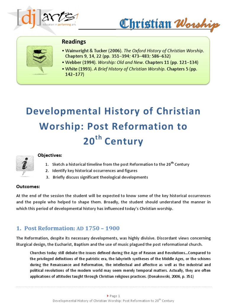 Developmental History of Christian Worship 2 | PDF | Pentecostalism ...