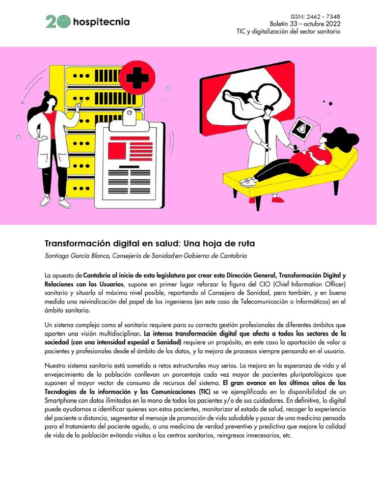 Transformación Digital en Salud de La Teoría A Los Hechos | PDF