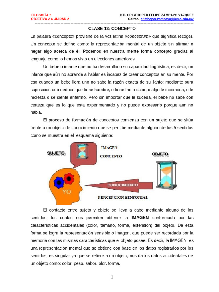 Clase 13 Concepto y Propiedades de Concepto | PDF