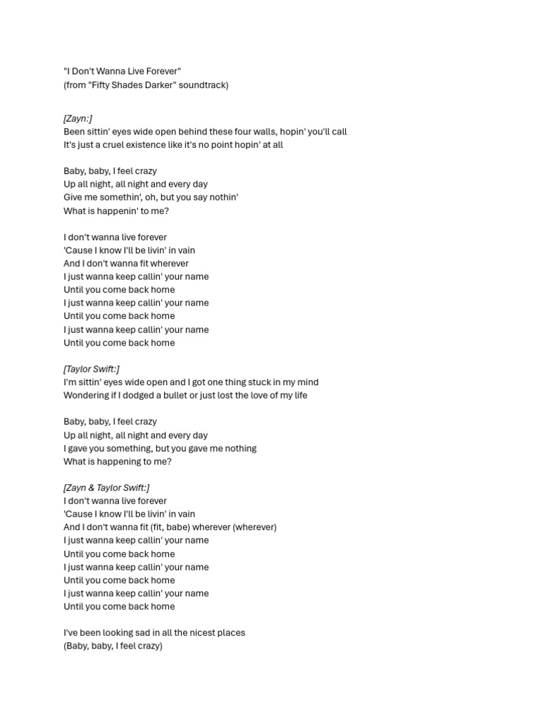 Taylor Swift V2 Songs | PDF