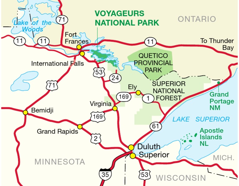 Area Map of Voyageurs National Park | PDF
