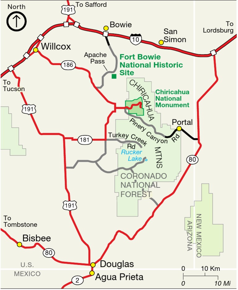 Area Map of Fort Bowie National Historic Site | PDF | Chiricahua | Arizona