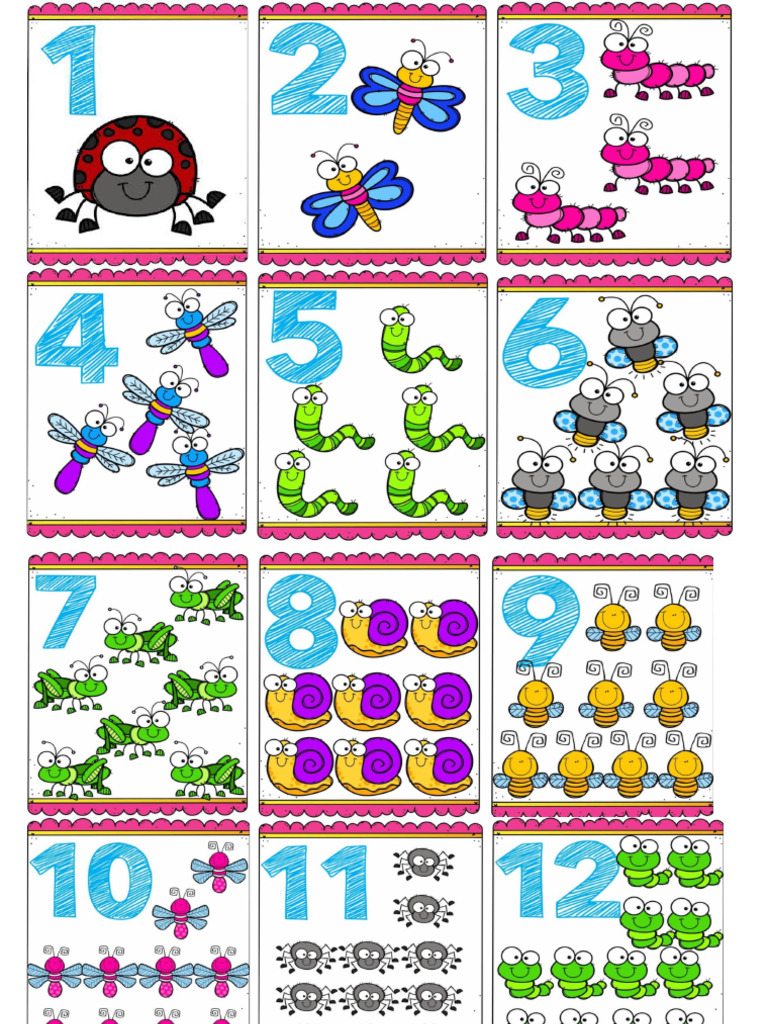 Tarjetas Númericas 1-20 | PDF
