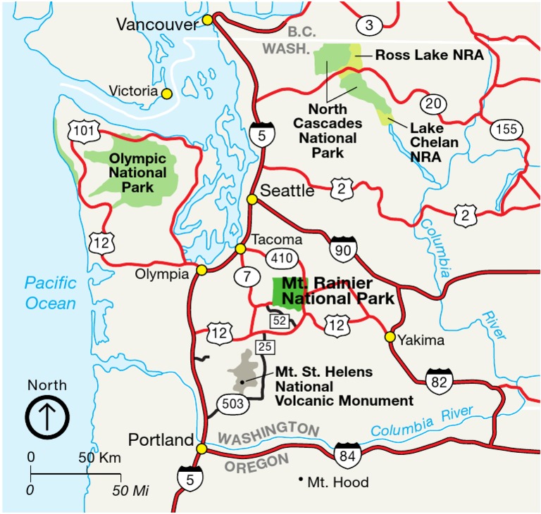 Park Map of Mount Rainier National Park | PDF | Travel
