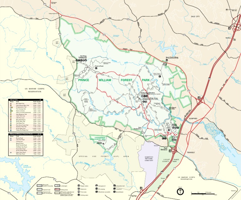 Park Map of Prince William Forest Park Park | PDF | Trail | Outdoor ...