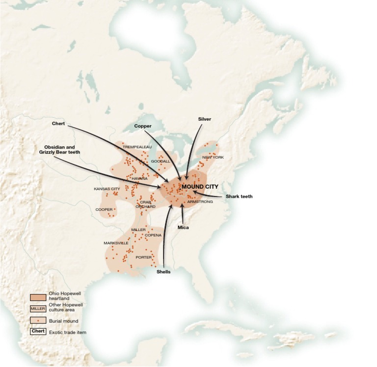Trade Map of Hopewell Culture National Historical Park | PDF