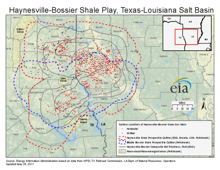 Special Subject Map of Haynesville-Bossier Shale, Texas and Louisiana ...