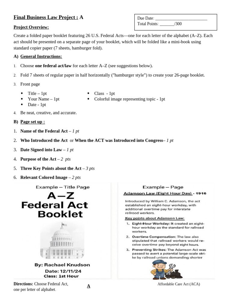 Final Business Law Project - Fall 2025 | PDF