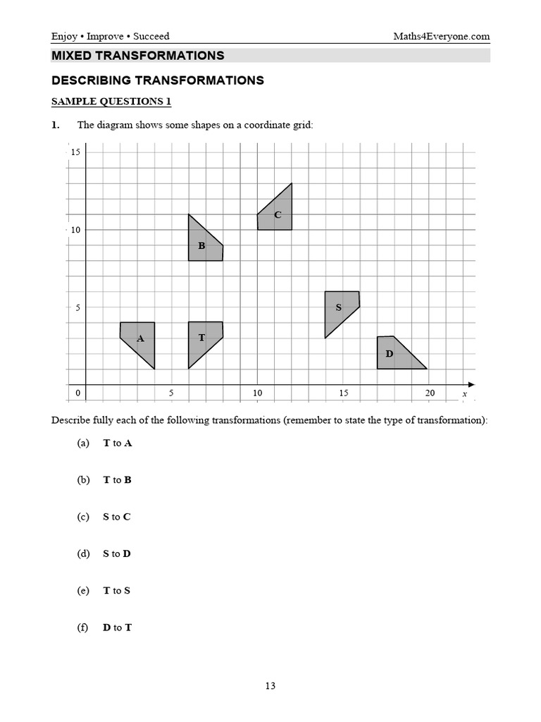 Mixed Transformations | PDF | Shape | Elementary Geometry