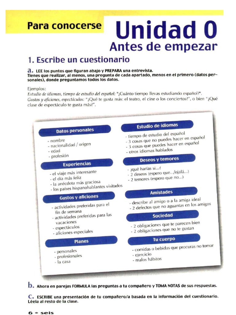 Unidad 00 - Nuevo Ven 3 - Libro Del Alumno | PDF