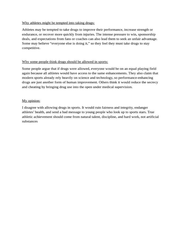 Drug-Athletes ADAM PE Project | PDF