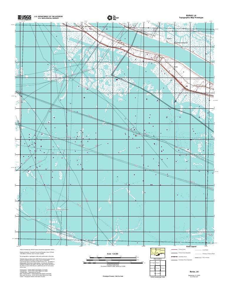 Topographic Map of Buras | PDF | United States Geological Survey ...