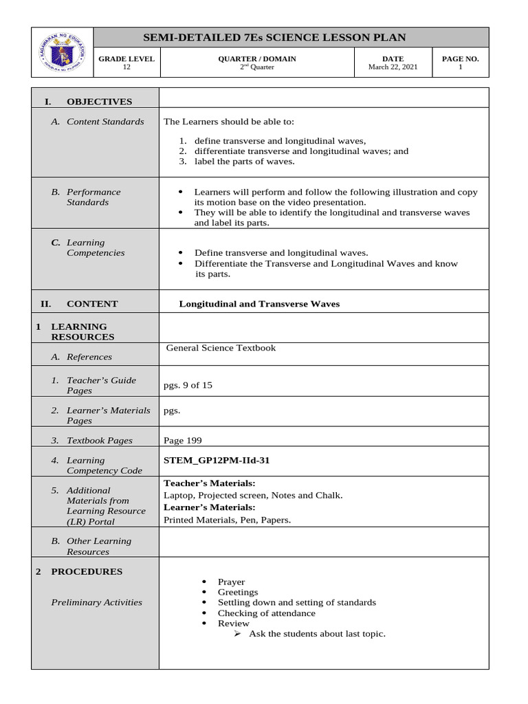 7es Lesson Plan in Science-1 | PDF