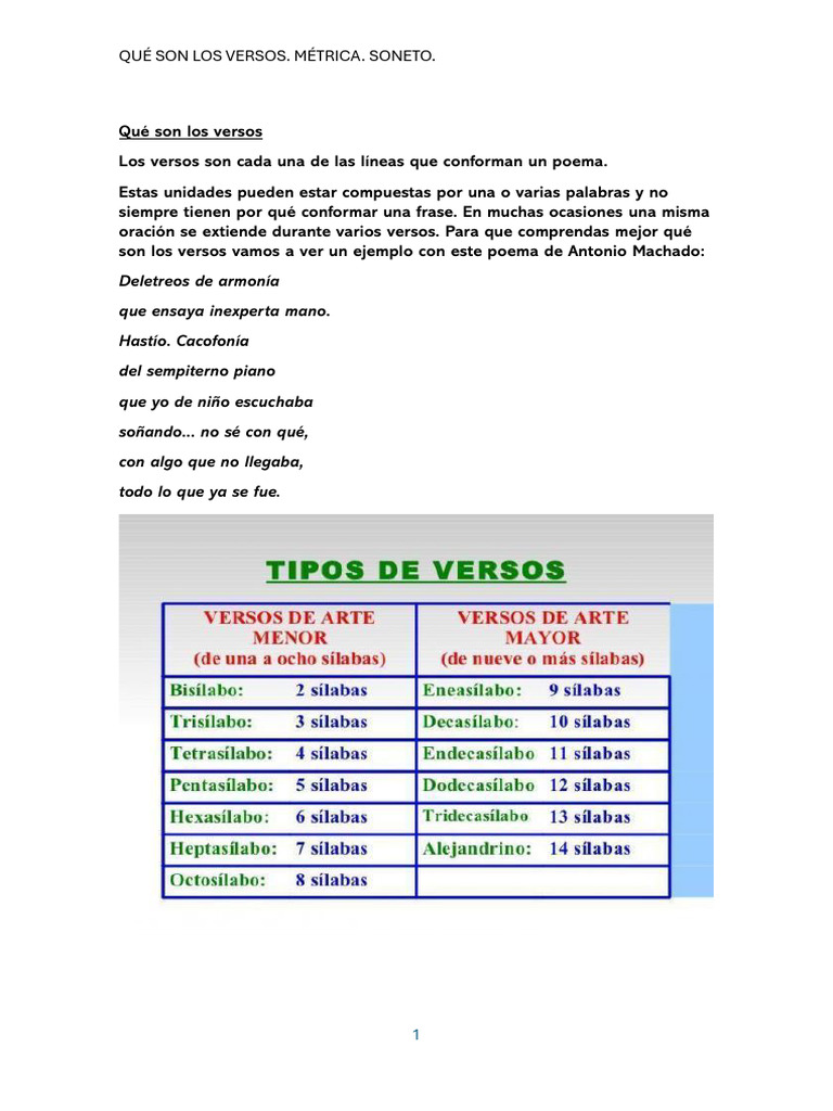 Qué Son Los Versos Renancentistas | PDF