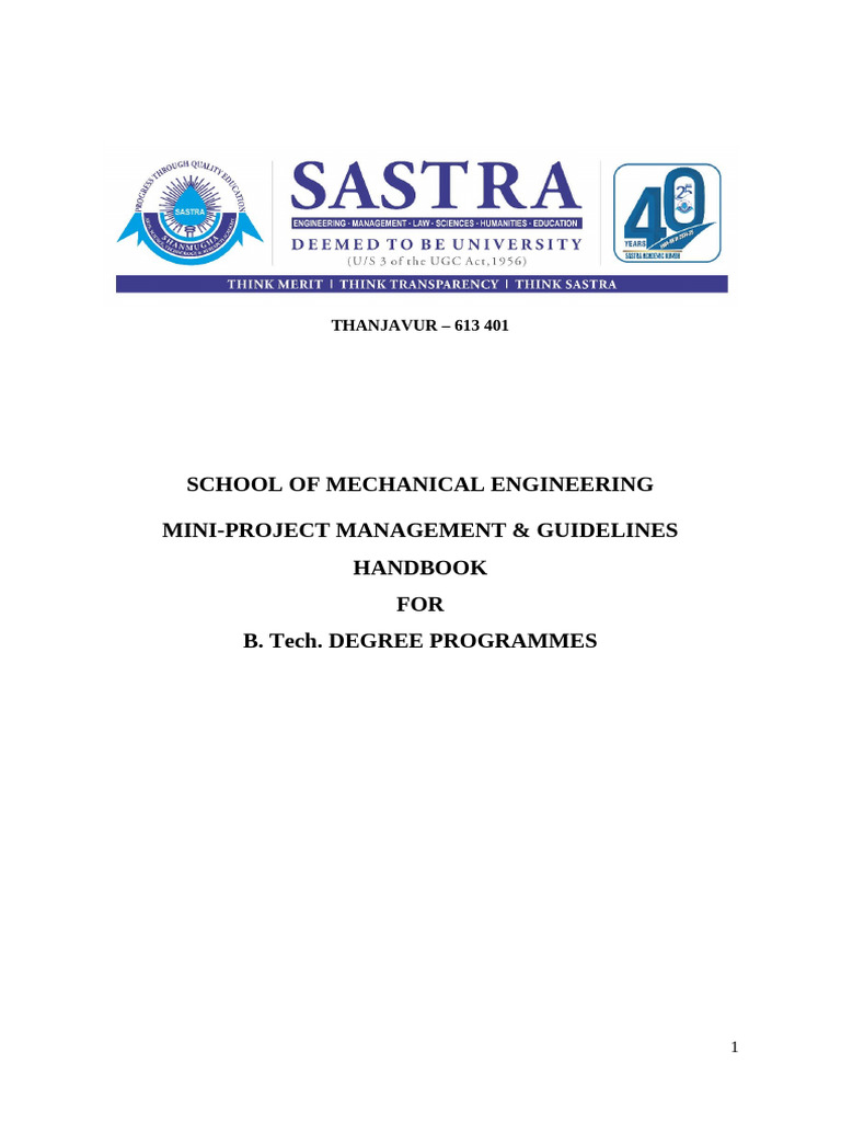 Mini Project Management and Guidelines 2025 26 | PDF | Methodology ...