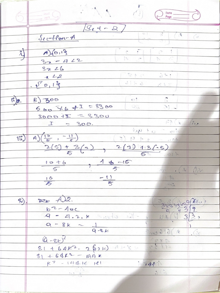 Mathematics Set 2 | PDF