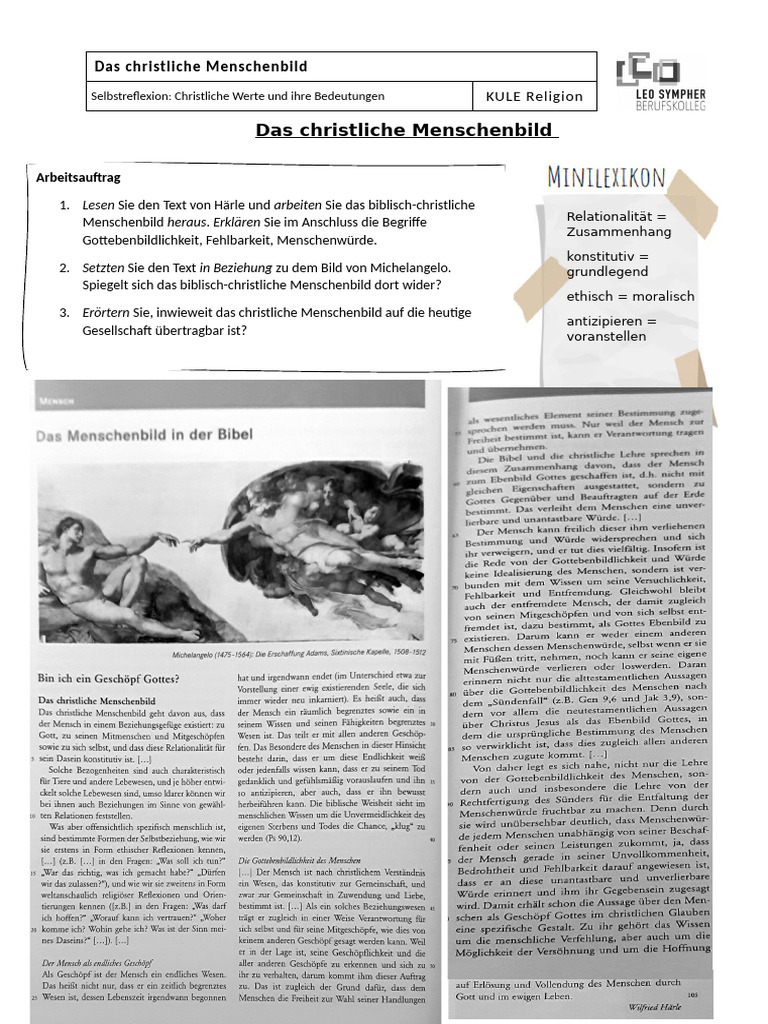 Das Christliche Menschenbild | PDF