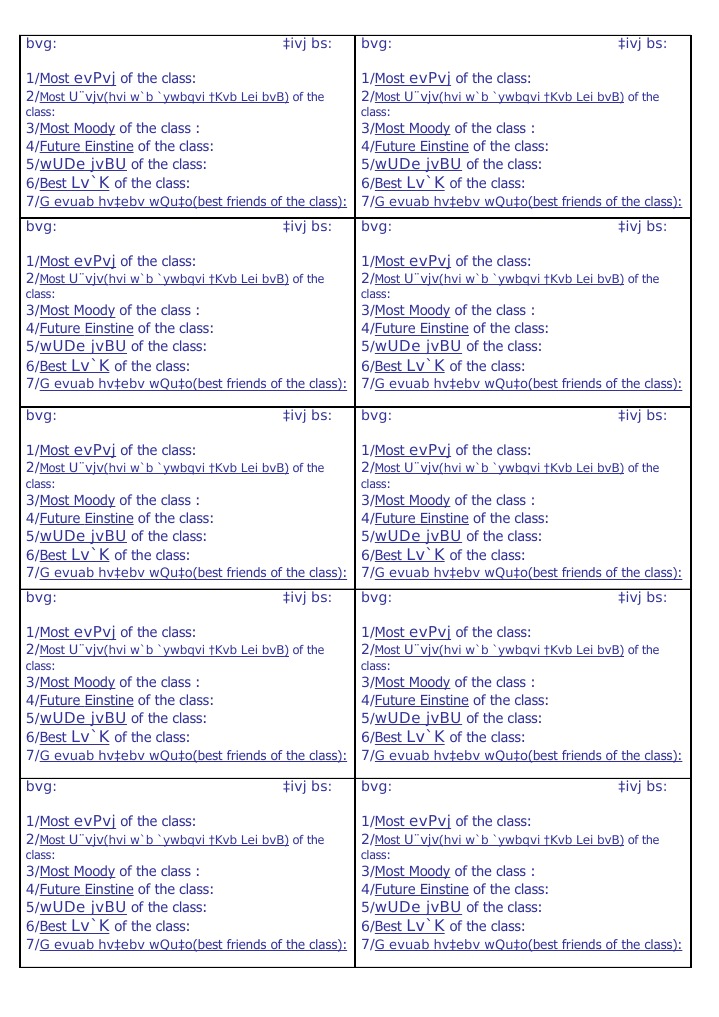 Class Superlatives and Awards List | PDF | Language Arts & Discipline