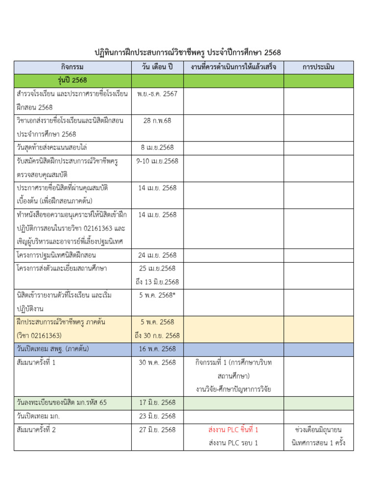 ปฏิทิน2568 Update 23.05.68 | PDF