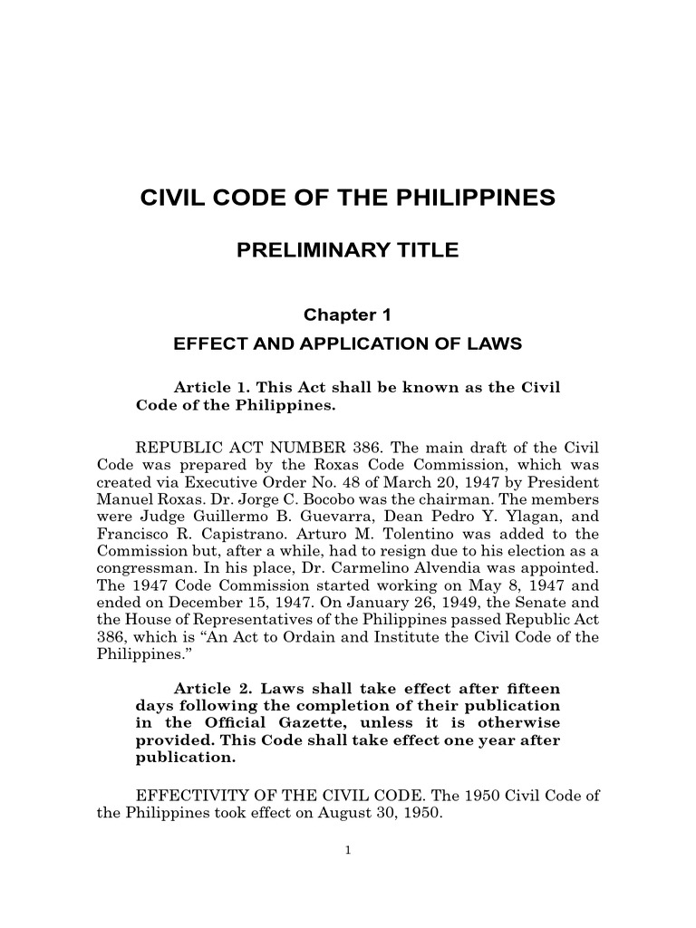 Persons and Family Relations Law - Sta - Maria | PDF | Ex Post Facto ...