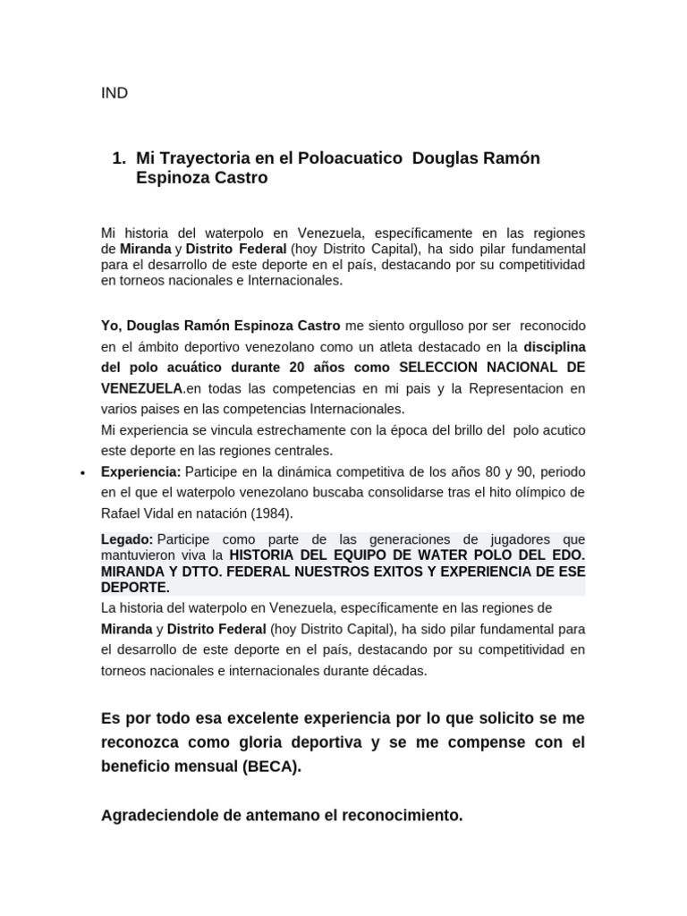 Water Polo. Douglas y Daniel 2026 | PDF
