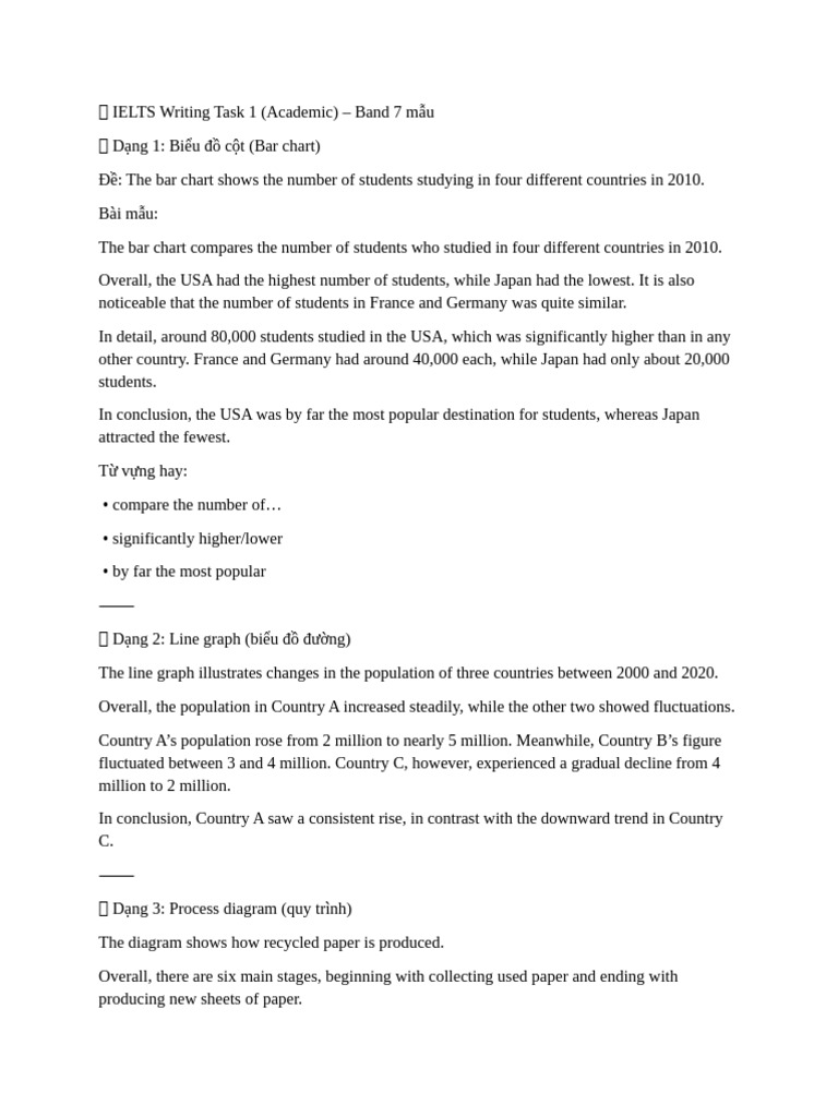 ? IELTS Writing Task 1 | PDF