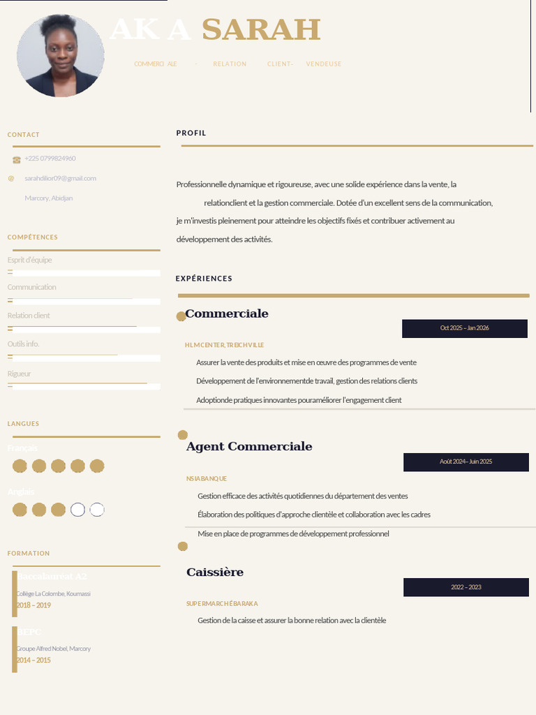 CV Aka Sarah | PDF