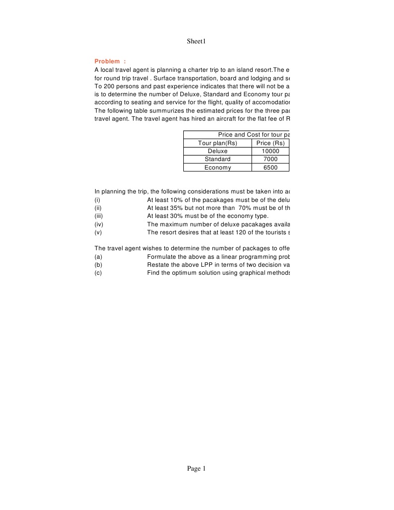 Case Study - Graphical Method | PDF | Linear Programming | Applied ...