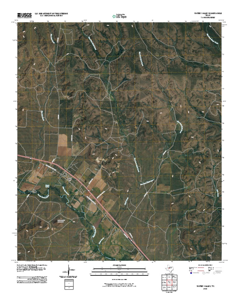 Water Valley Topographic Map | PDF | United States Geological Survey | Map