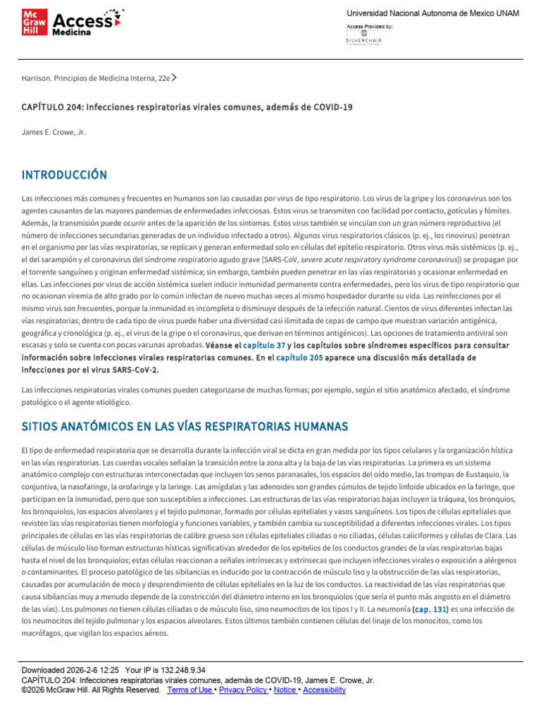 CAPÍTULO 204 - Infecciones Respiratorias Virales Comunes, Además de ...