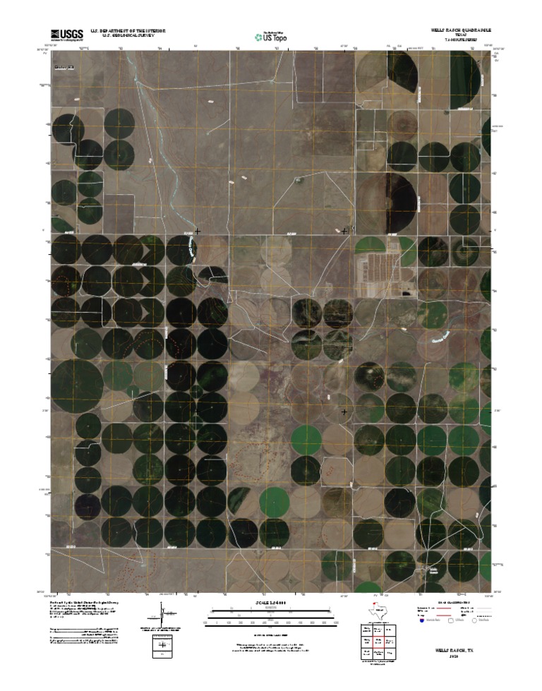 Topographic Map of Wells Ranch | Download Free PDF | United States ...