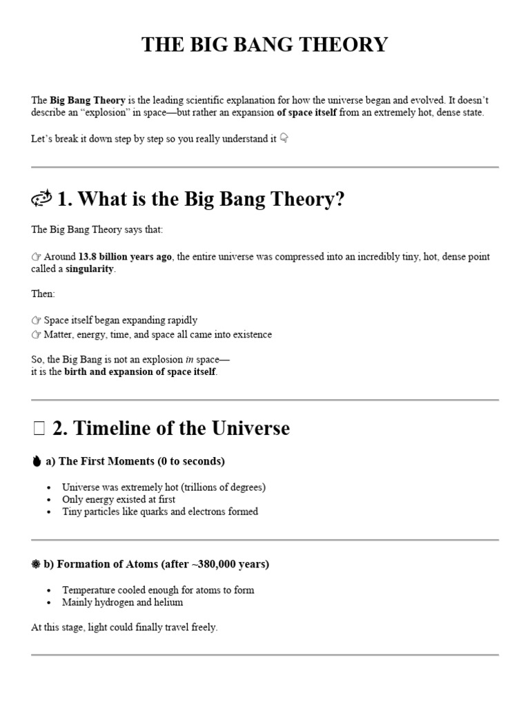 The Big Bang Theory | PDF