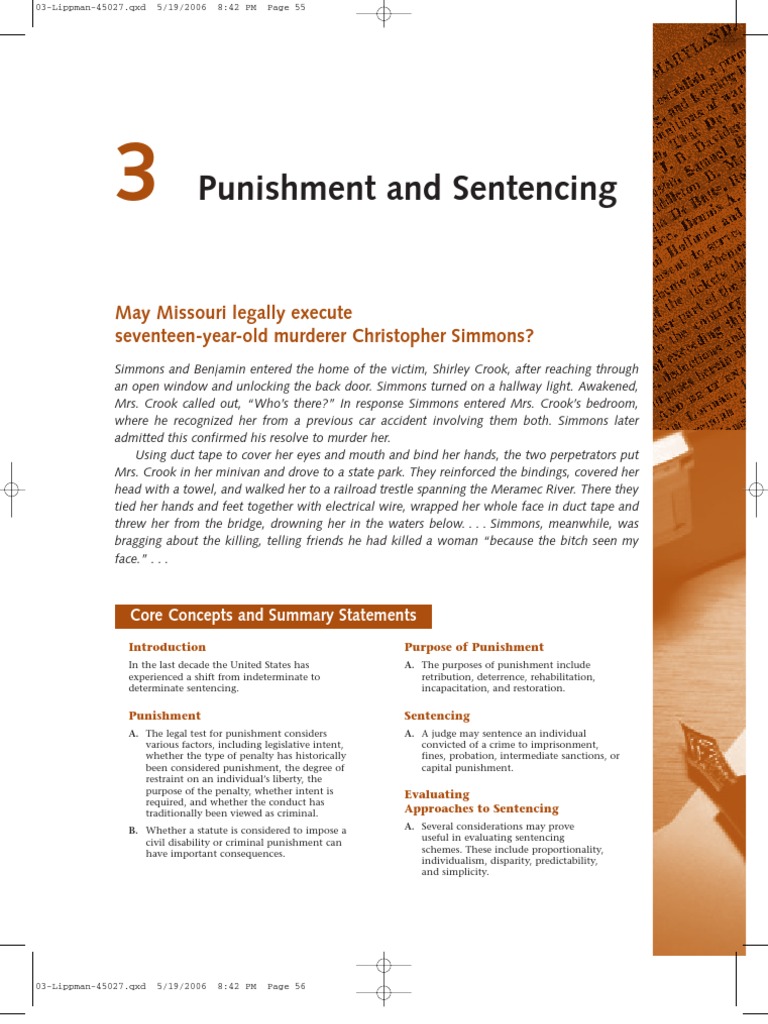 Lippman Chapter 3 - Punishment and Sentencing | Download Free PDF ...