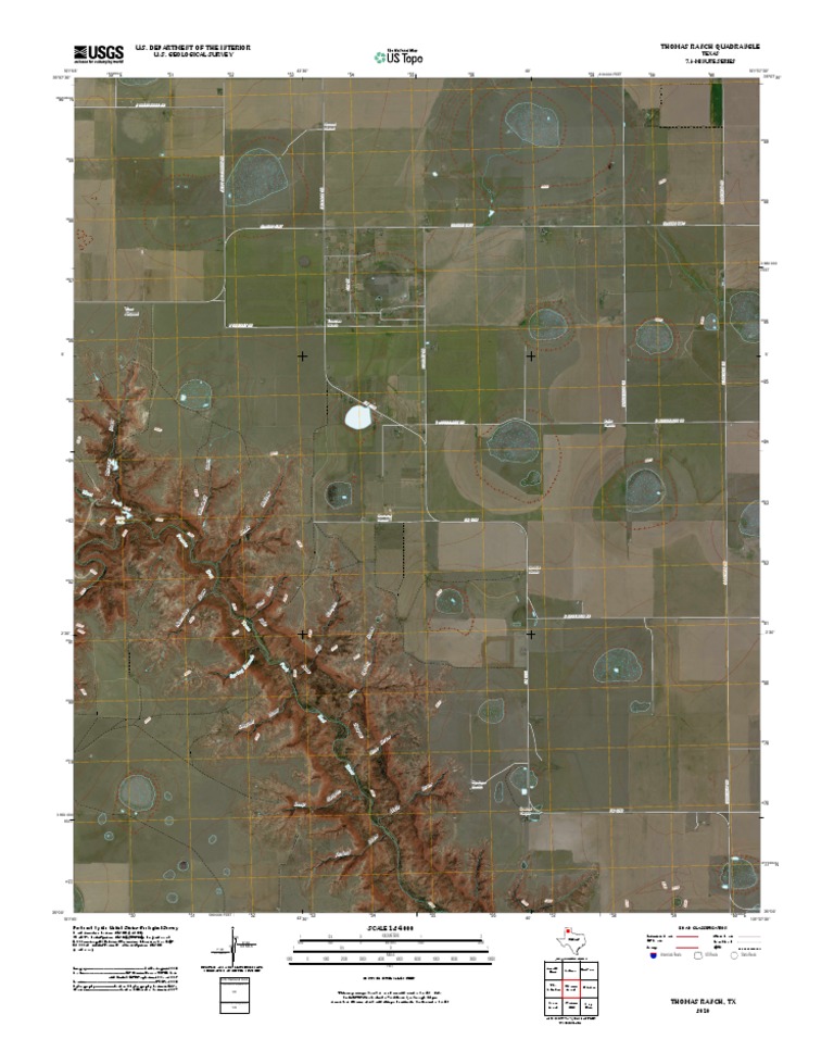 Topographic Map of Thomas Ranch | PDF | United States Geological Survey ...