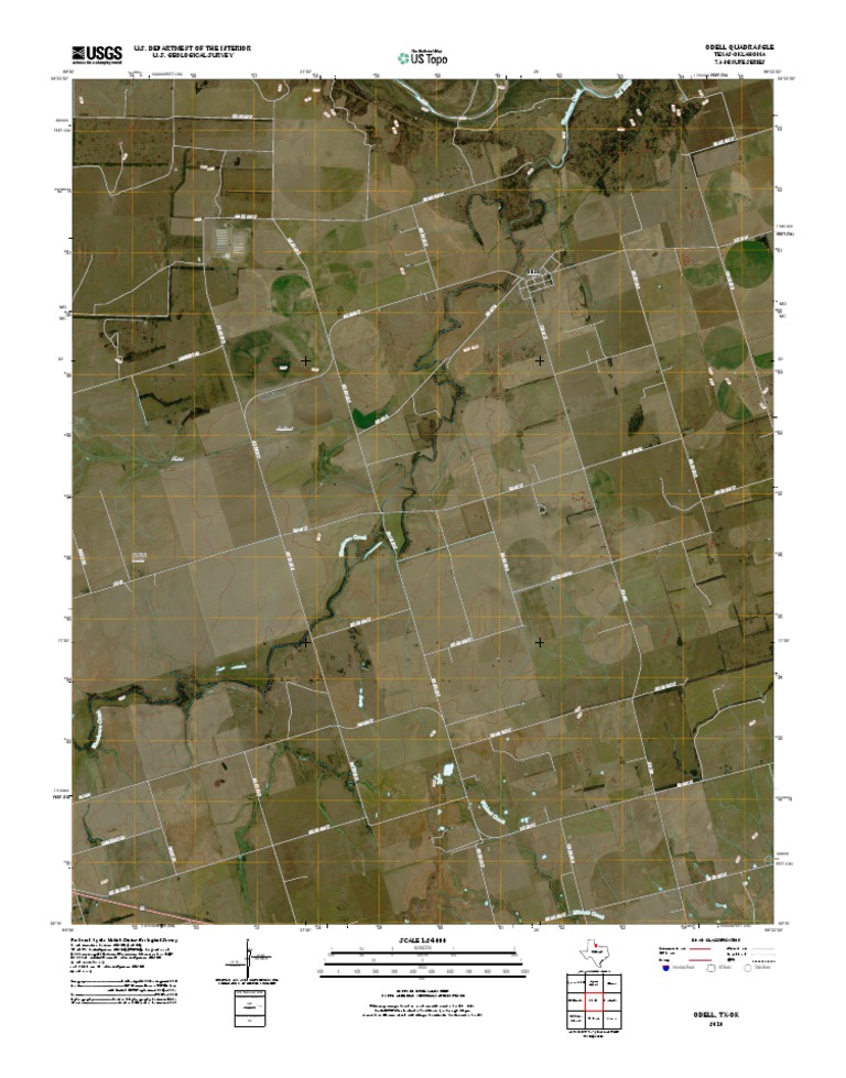 Topographic Map of Odell | PDF | Geomatics | Cartography