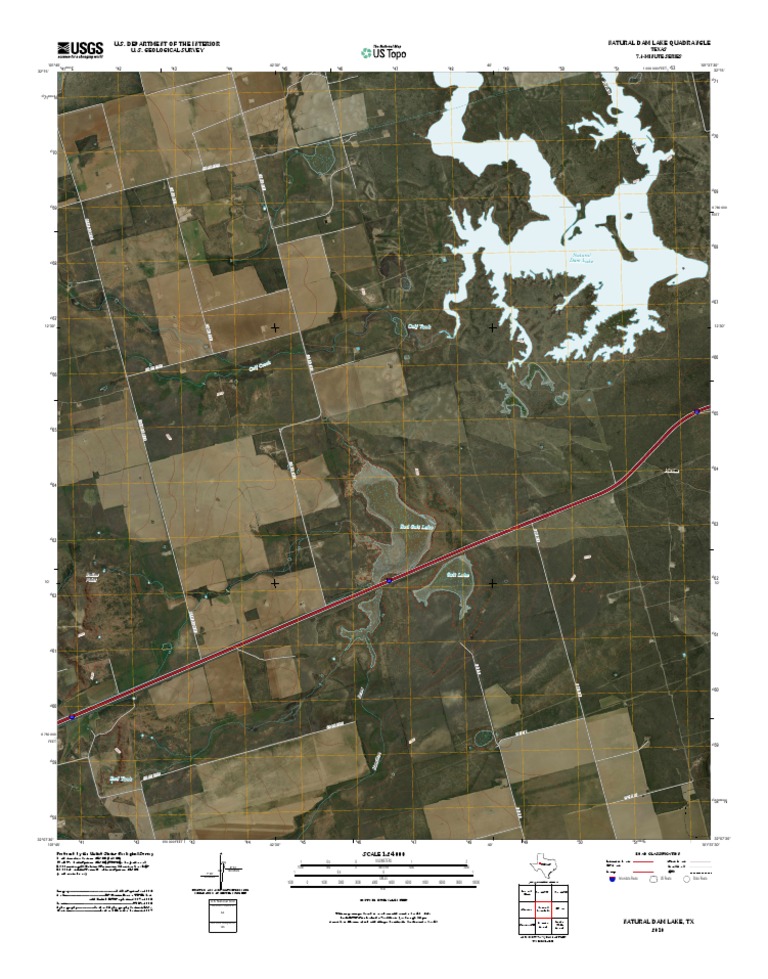 Topographic Map of Natural Dam Lake | PDF | United States Geological ...
