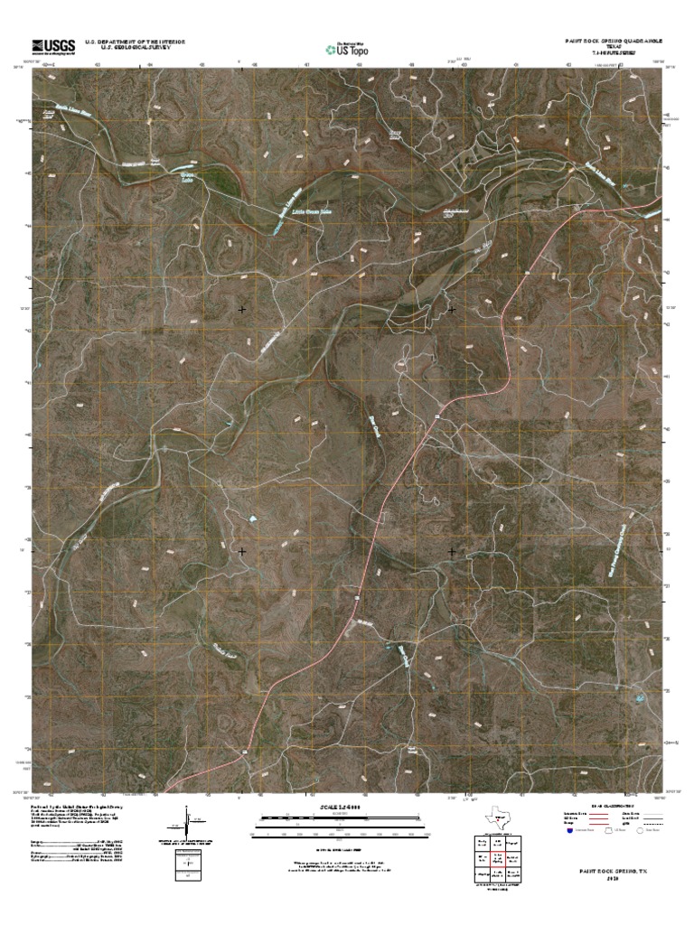 Paint Rock Spring, TX Topographic Map | PDF | United States Geological ...