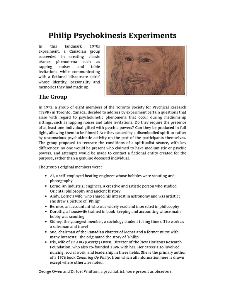 Philip Psychokinesis Experiments-478 | PDF | Mediumship | Paranormal