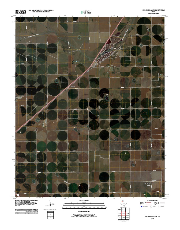 Oklahoma Lane Topographic Map | PDF | United States Geological Survey ...