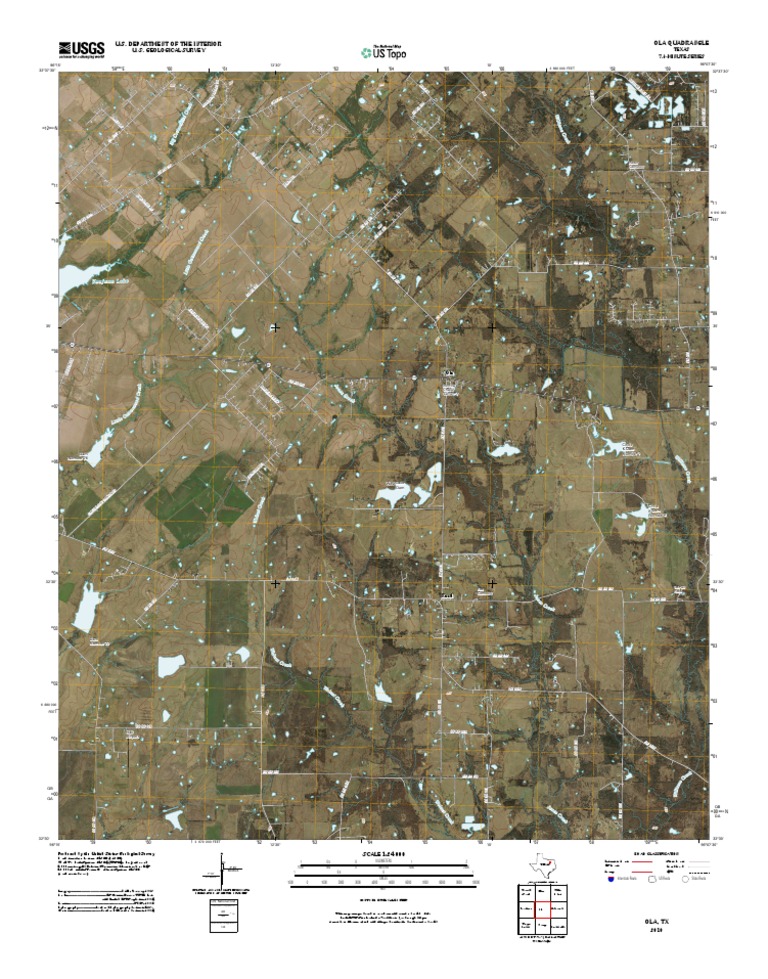 Topographic Map of Ola | PDF | United States Geological Survey | Land Use