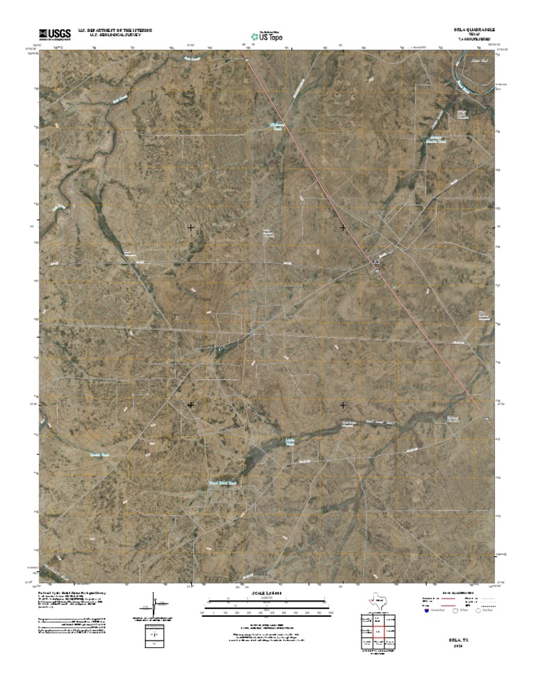 Topographic Map of Orla | PDF
