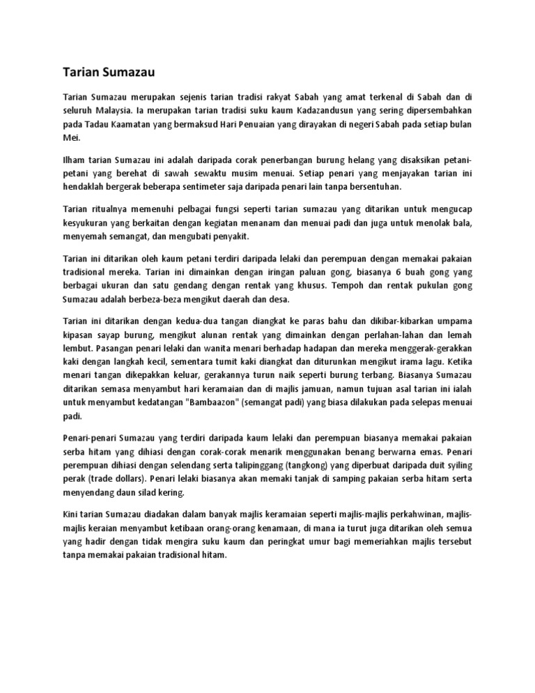 Tarian Sumazau | PDF