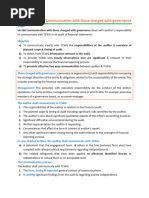 ISA 260: Governance Communication Guide | PDF | Financial Audit ...