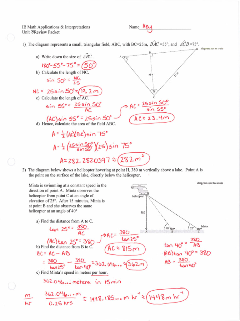 10 Unit 3 Review Packet Answer Key | PDF