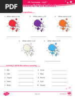 Colourful Semantics Levels Explained | PDF | Subject (Grammar) | Color