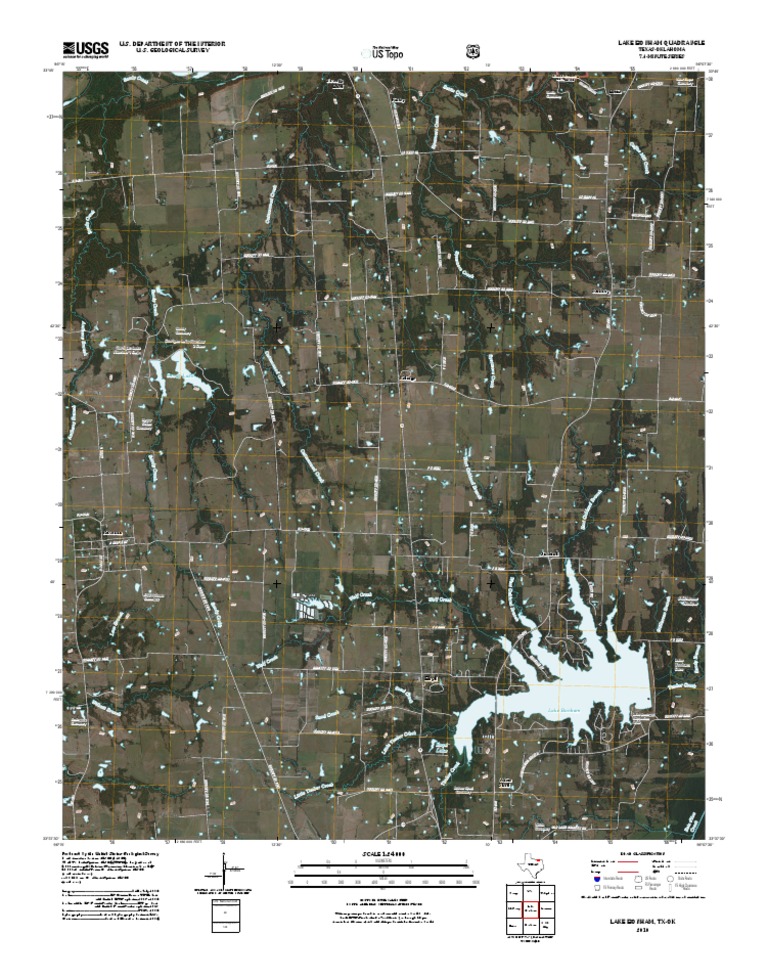 Topographic Map of Lake Bonham | PDF | Land Use | Geophysics