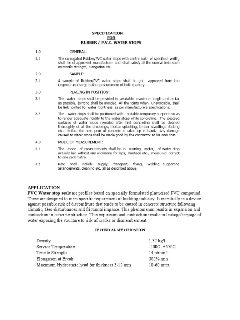 PVC Waterstops | PDF | Building Materials | Building