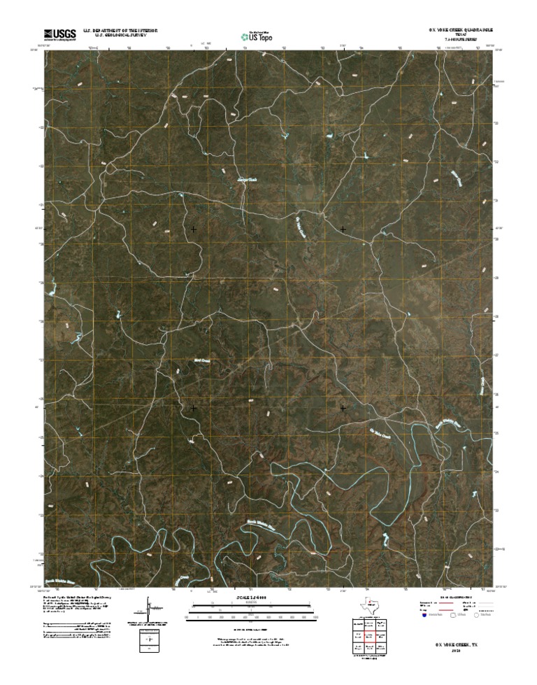 Topographic Map of Ox Yoke Creek | PDF | United States Geological ...